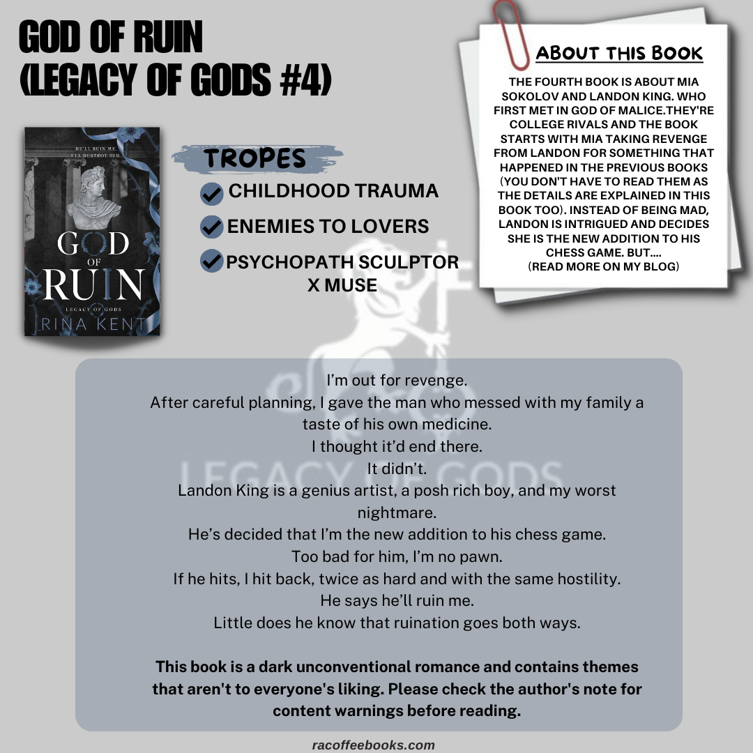 Legacy of Gods by Rina Kent : Book Series Guide, My review + more